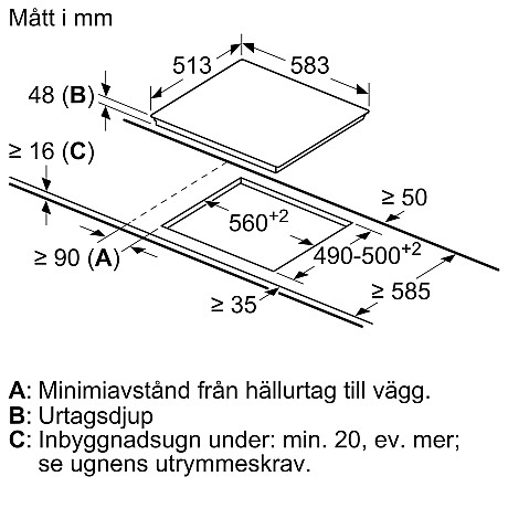 Glaskeramikhäll Bosch - PKE645CA2E